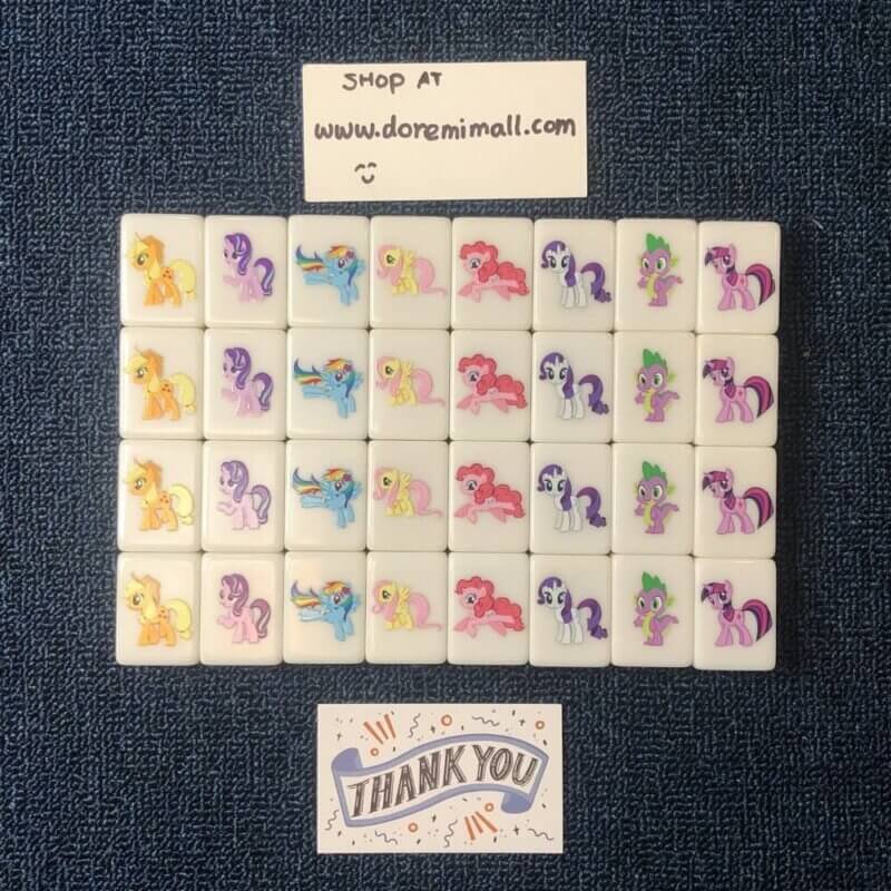 Seaside Escape Mahjong X-Large Pink Tile Game 65 Blocks (My Little Pony ...