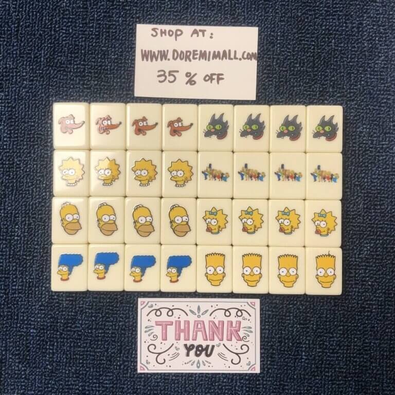 Seaside Escape Tile Game (Simpsons Vs SpongeBob) 65 Mahjong Blocks ...