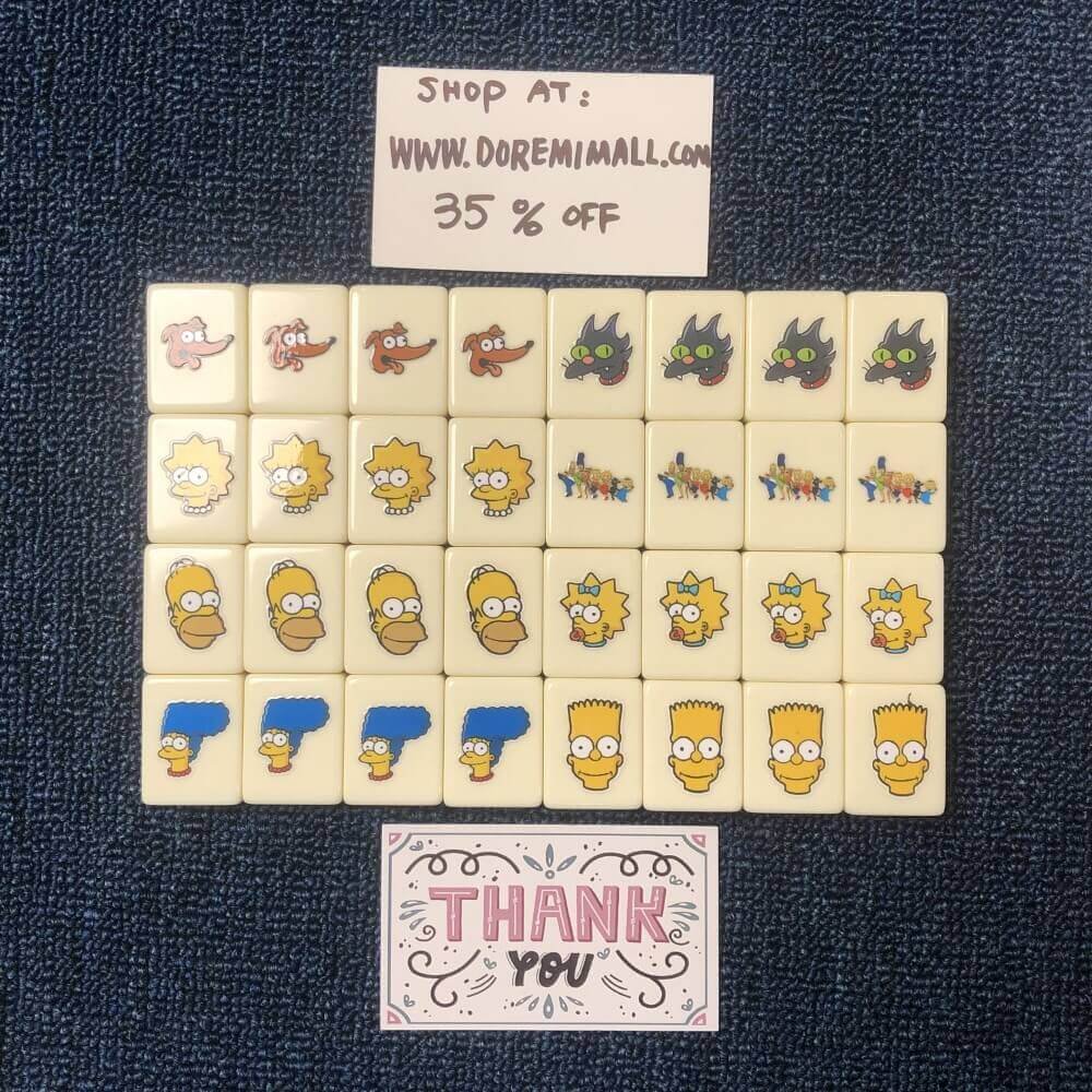 Seaside Escape Tile Game (Simpsons Vs SpongeBob) 65 Mahjong Blocks ...