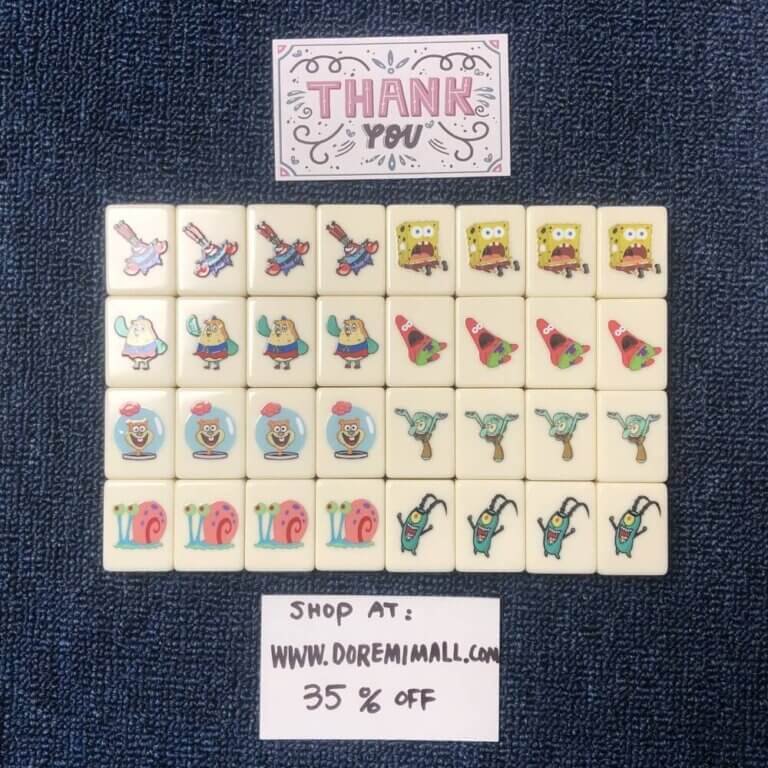 Seaside Escape Tile Game (Simpsons Vs SpongeBob) 65 Mahjong Blocks ...