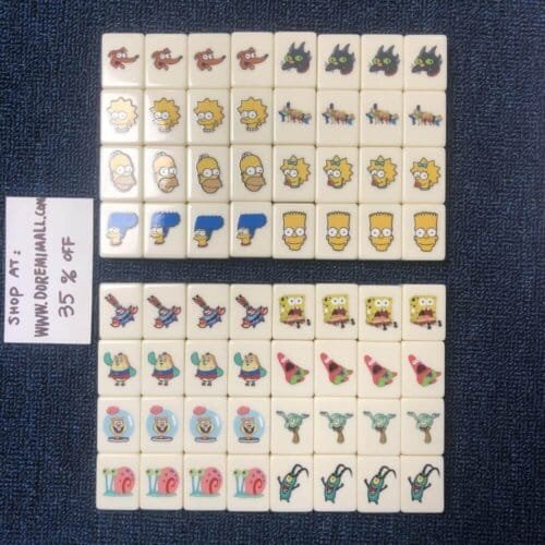 Seaside Escape Tile Game (Simpsons Vs SpongeBob) 65 Mahjong Blocks ...