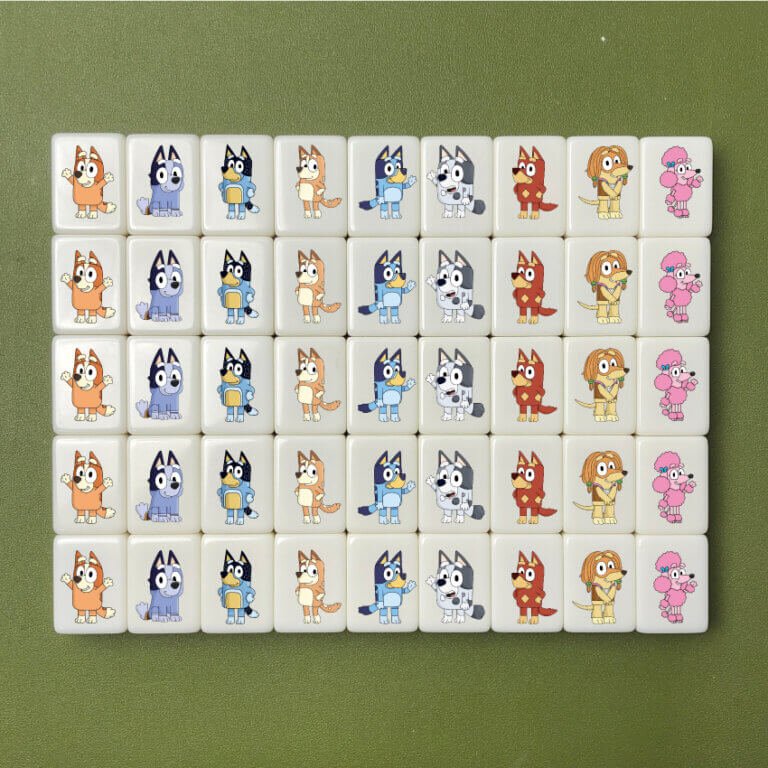 Seaside Escape Tile Game Bluey 33/46 Blocks X-Large Mahjong (for One ...