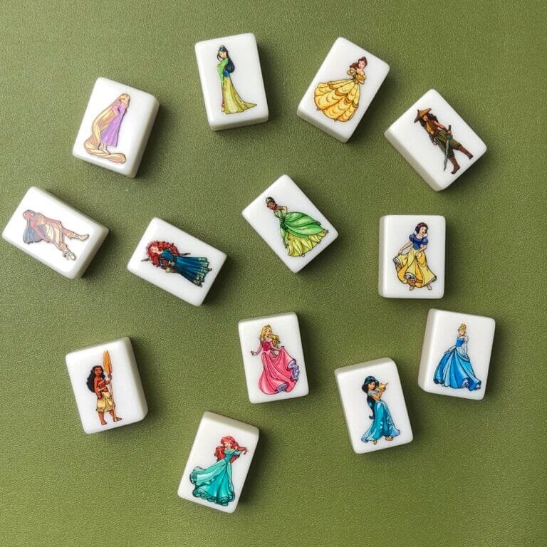 Seaside Escape Tile Game Disney Princess 46 XL Mahjong 1 Player Set ...